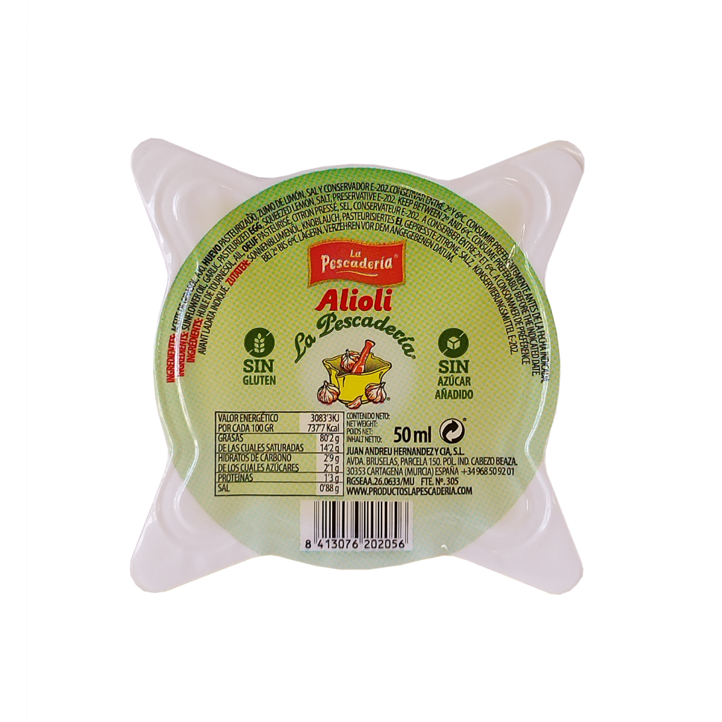 ALIOLI Mortero 50ml - Productos La Pescadería